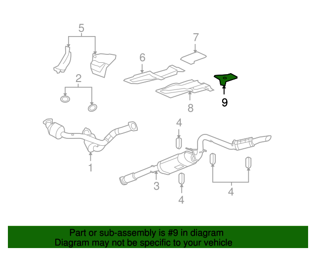 15102076 - Exhaust Heat Shield 2007-2020 GM | AutoNationParts.com