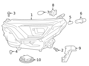 2016-2018 Toyota RAV4 Headlamp Assembly Left 81185-42670 | Toyota Parts ...