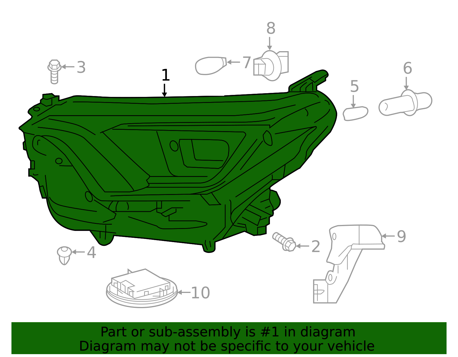 81185-42670 - Headlamp Assembly Left - 2016-2018 Toyota RAV4 | OEM ...