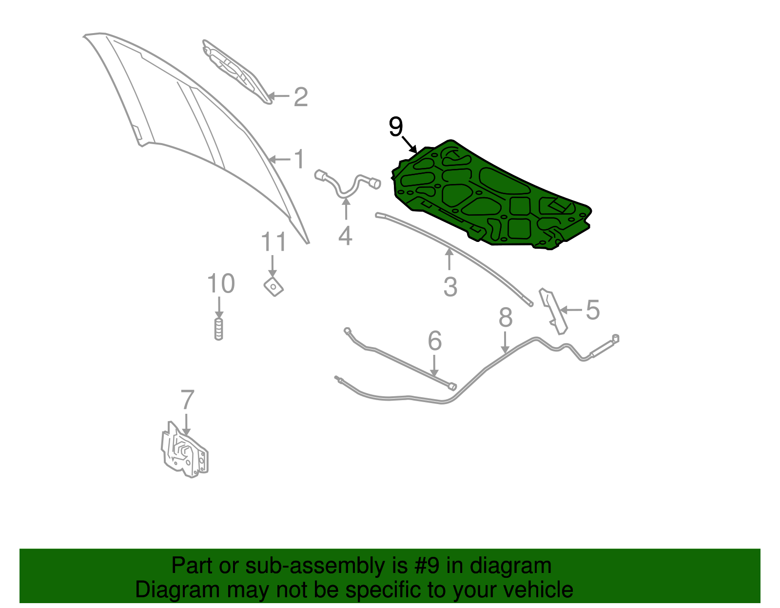 2007-2009 Ford Mustang | Insulation | 7R3Z-16738-F | Walls' Ford Parts