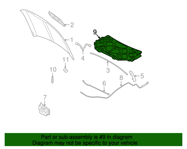 7R3Z-16738-F - Insulation - 2007-2009 Ford Mustang | Ford OEM Parts Outlet