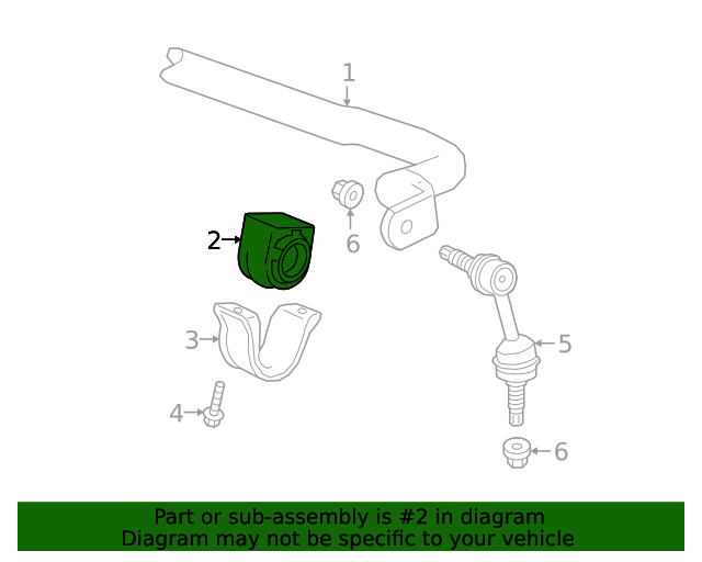 2021-2023 GM Rear Stabilizer Shaft Insulator 84775135 GM ...