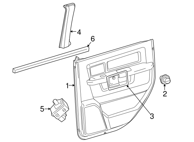 2013-2023 Ram Door Trim Panel 5NC551X9AA | Mopar Parts Canada