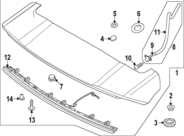92700-AT000 - High Mount Lamp 2023-2024 Kia | Kia.Parts Store