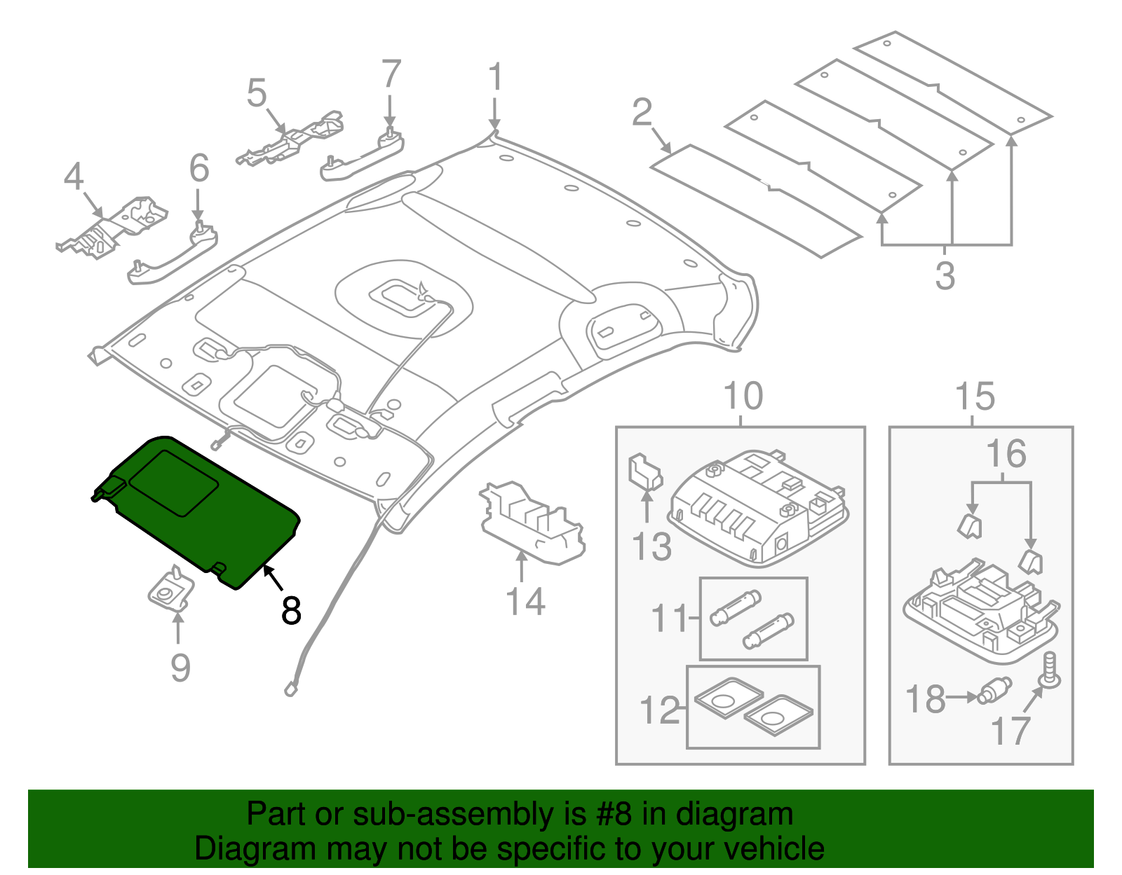 2020 Hyundai Elantra Sun-Visor 85210-F2130-TTX | OEM Parts Online