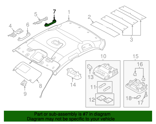 85340-D4200-XUG - Interior Grab Bar 2017-2018 Hyundai Elantra ...