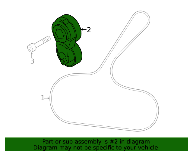 11955-5TU0A - Serpentine Tensioner 2023-2024 Nissan Sentra | Nissan ...