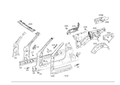Roof Front Rail & Side Panels on Cabrio (Convertible) for 2015 Mercedes ...