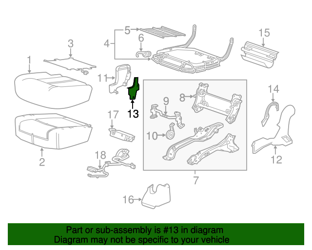 22894429 GM Recline Cover | GM Parts Store