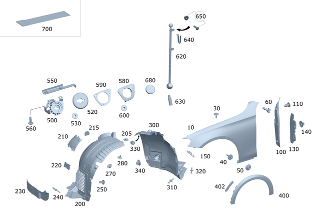 213-880-08-01 - Fender, Front 2018-2023 Mercedes-Benz E63 AMG S ...