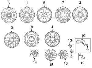 2005-2015 Toyota Tacoma Wheel Cap 42603-AD040 | LaGrange Toyota