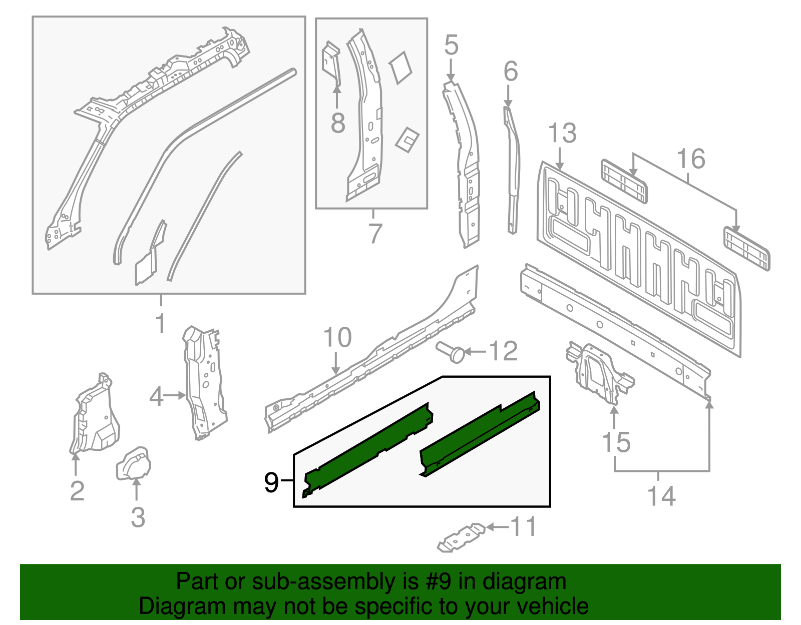 Genuine OEM Ford Part - Rocker Reinforced GL3Z-1810129-A | Genuine OEM ...