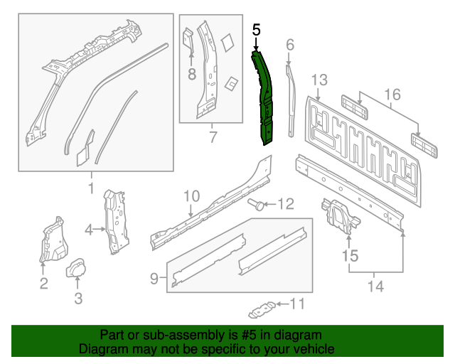 FL3Z-1828136-A - Lock Pillar - 2015-2023 Ford | Lasco Auto Parts