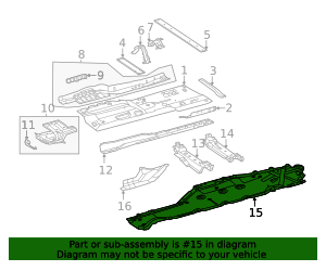 223-680-54-00 - Floor Pan Splash Shield 2021-2023 Mercedes-Benz ...
