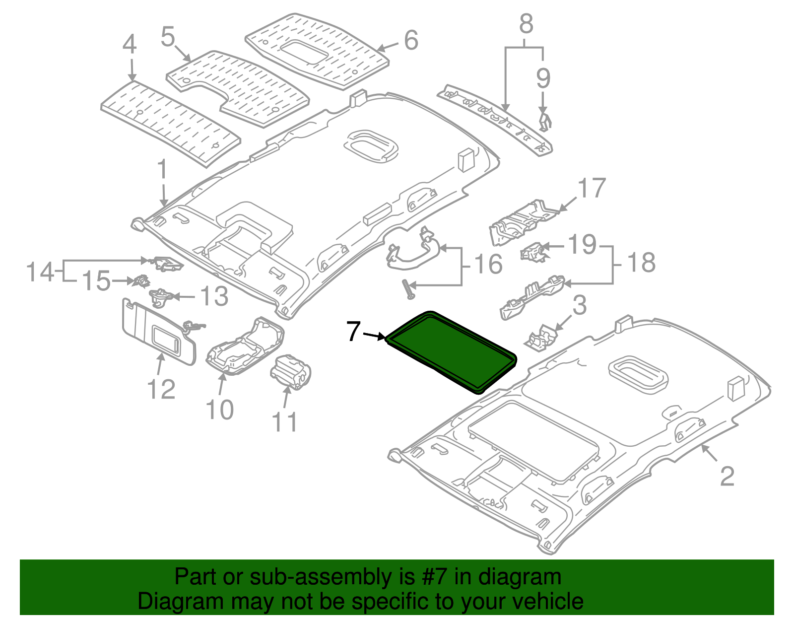 2010-2014 Volkswagen Frame Trim 1K0-867-525 | VW Direct Parts