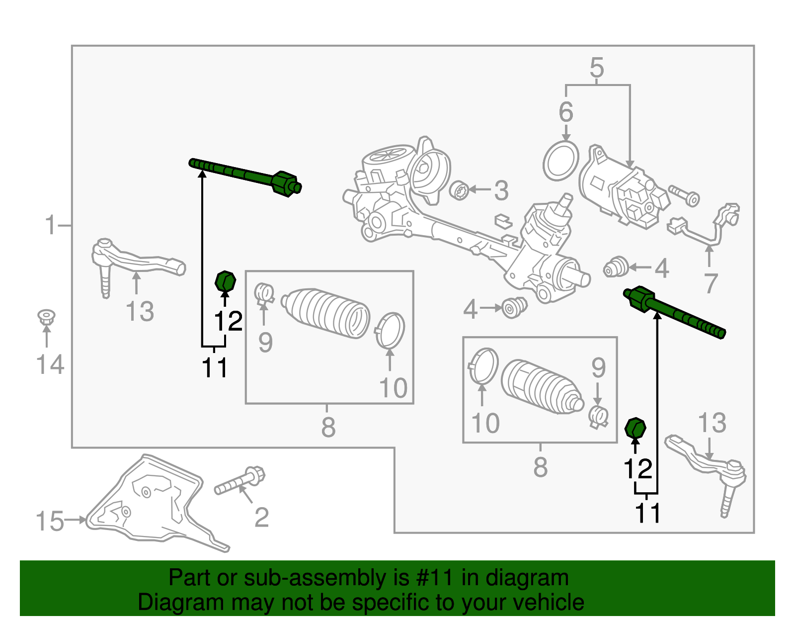 23227477 - Steering Linkage Inner Tie Rod Kit GM 2017-2018 Buick ...