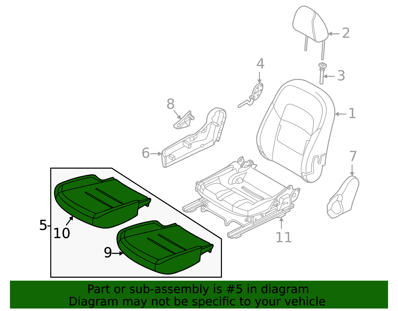 2020-2024 Nissan Sentra Cushion Assembly 87300-6LB0A | Bill Kay Nissan ...