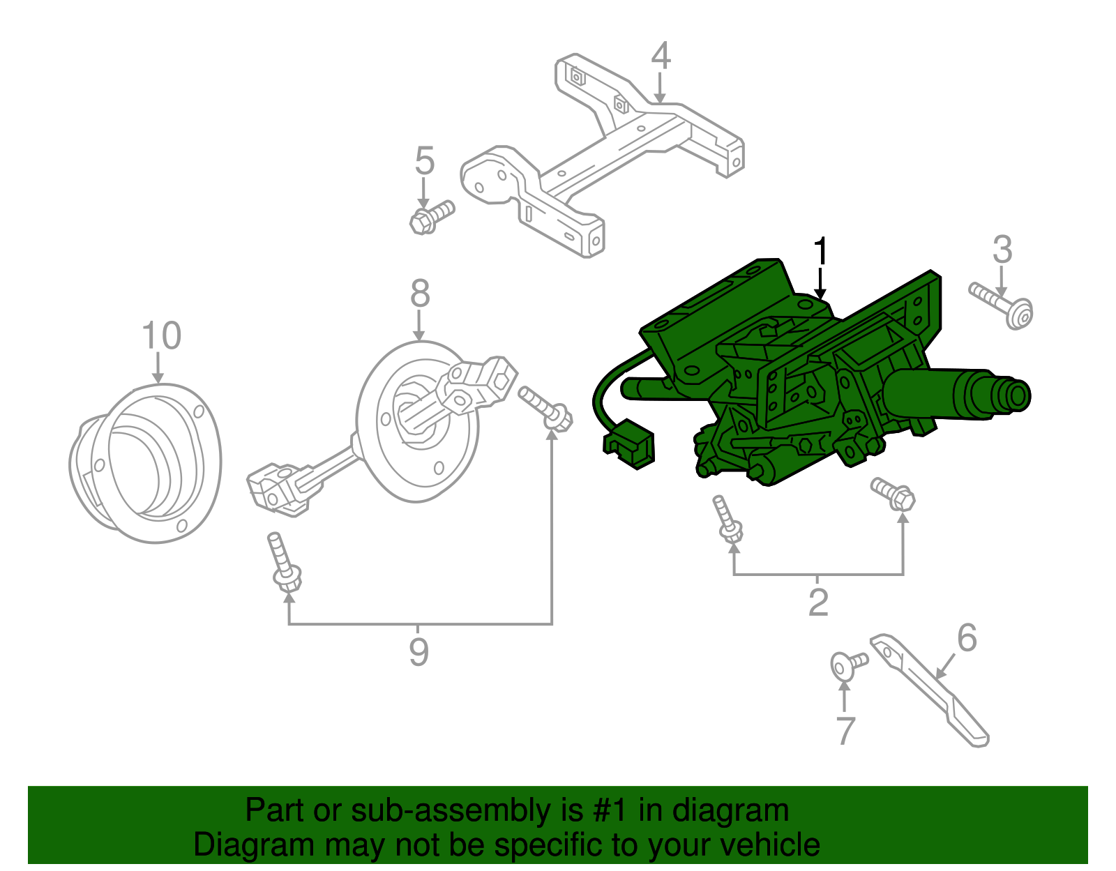 2014-2018 Audi Steering Column 4G0-419-506-CA | Genuine Audi Part