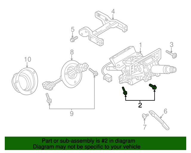 N-019-526-9 - Steering Column Mount Bolt 2008-2019 Audi | Audi OEM Parts