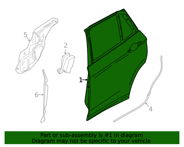 41008491729 - 2018-2023 BMW X2 Door Shell (41-00-8-491-729) | BMW of ...
