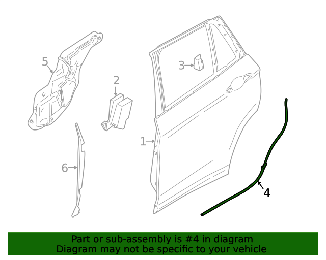 Genuine BMW 51-76-7-349-646 | Lower Weather-Strip | FREE Shipping on ...
