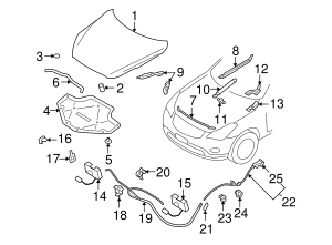 2009-2017 Infiniti Support Cylinder 65470-1CA0A | OEM Parts Online