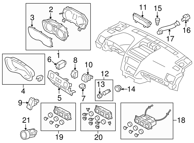 2012-2014 Subaru Heater Control 72311FJ050 | Subaru Parts Guys