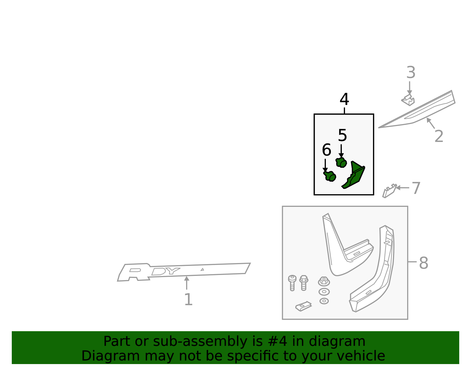 2020-2023 Land Rover Range Rover Evoque | Lower Molding | LR137455 ...