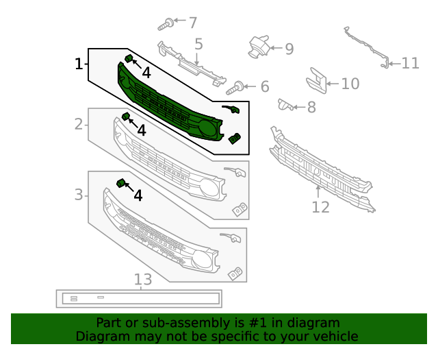 2021-2024 Ford Bronco Grille M2DZ-8200-AA | OEM Parts Online