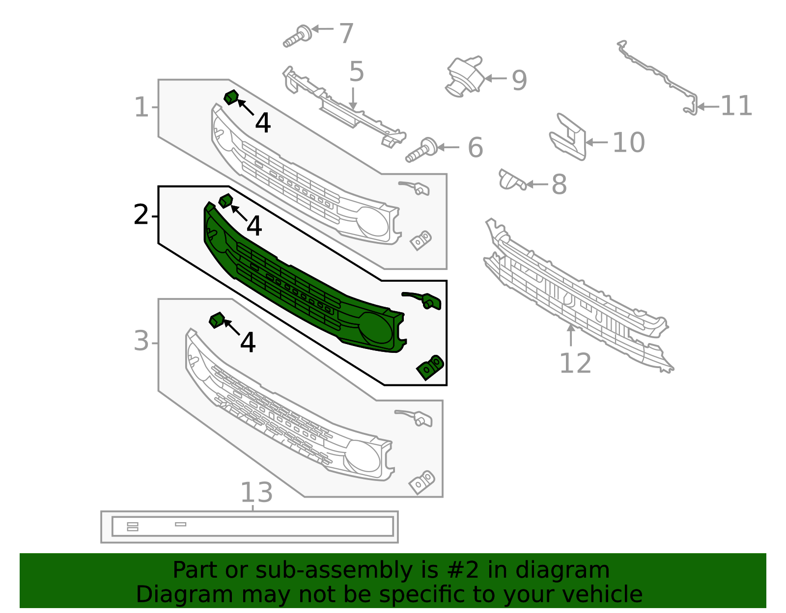 2021-2024 Ford Bronco Grille M2DZ-8200-DAPTM | QuirkParts