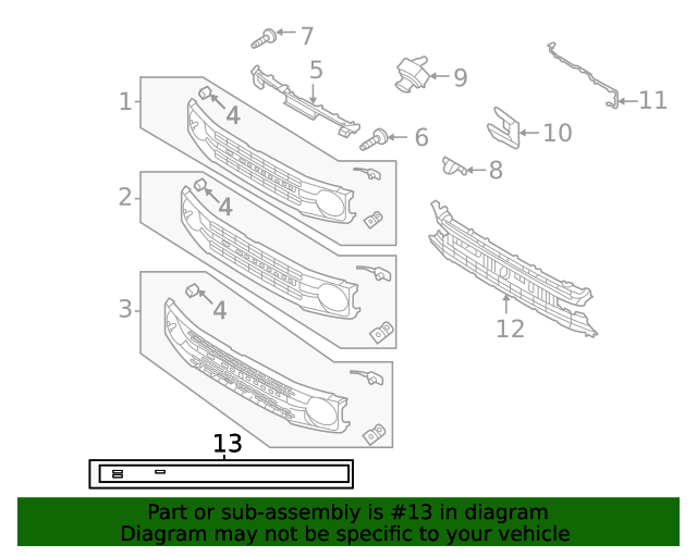 M2DZ-8A224-AA - Grille Emblem 2021-2024 Ford Bronco | Ford Parts Direct