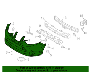 62022-6MA0H - Bumper Cover 2017-2019 Nissan Rogue Sport | Nissan Parts ...