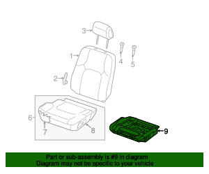 87351-EA000 - Cushion Frame - 2005-2021 Nissan | Nissan OEM Parts Direct