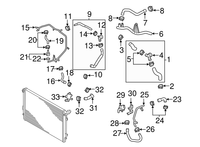5Q0-122-157-AB - Water Inlet Hose 2015-2020 Audi | Audi OEM Parts