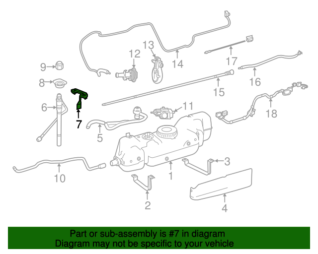 906-476-11-36 - Filler Neck Upper Bracket 2010-2018 Mercedes-Benz ...