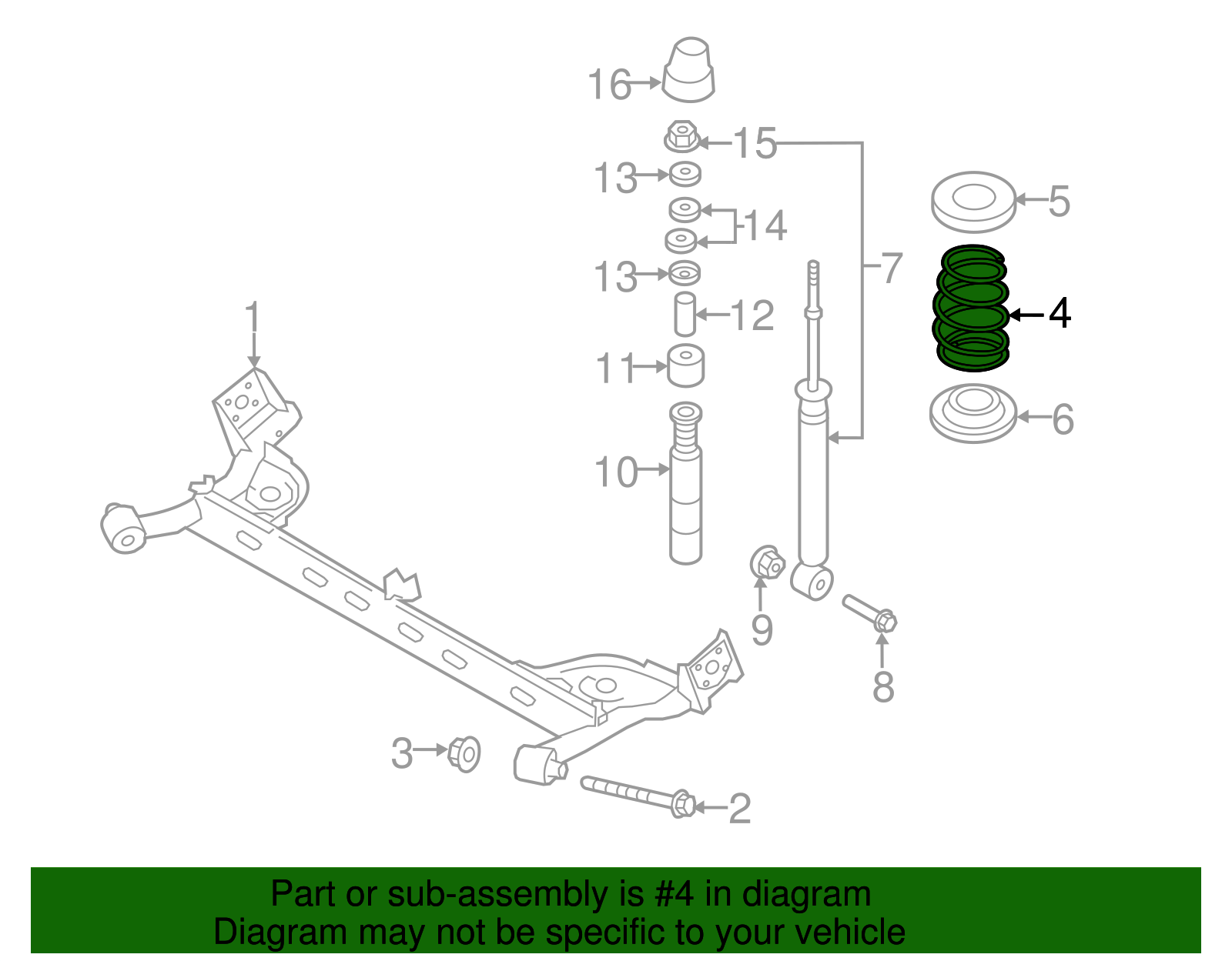 2013-2017 Nissan LEAF Coil Spring 55020-3NF0C | Nissan Parts Central
