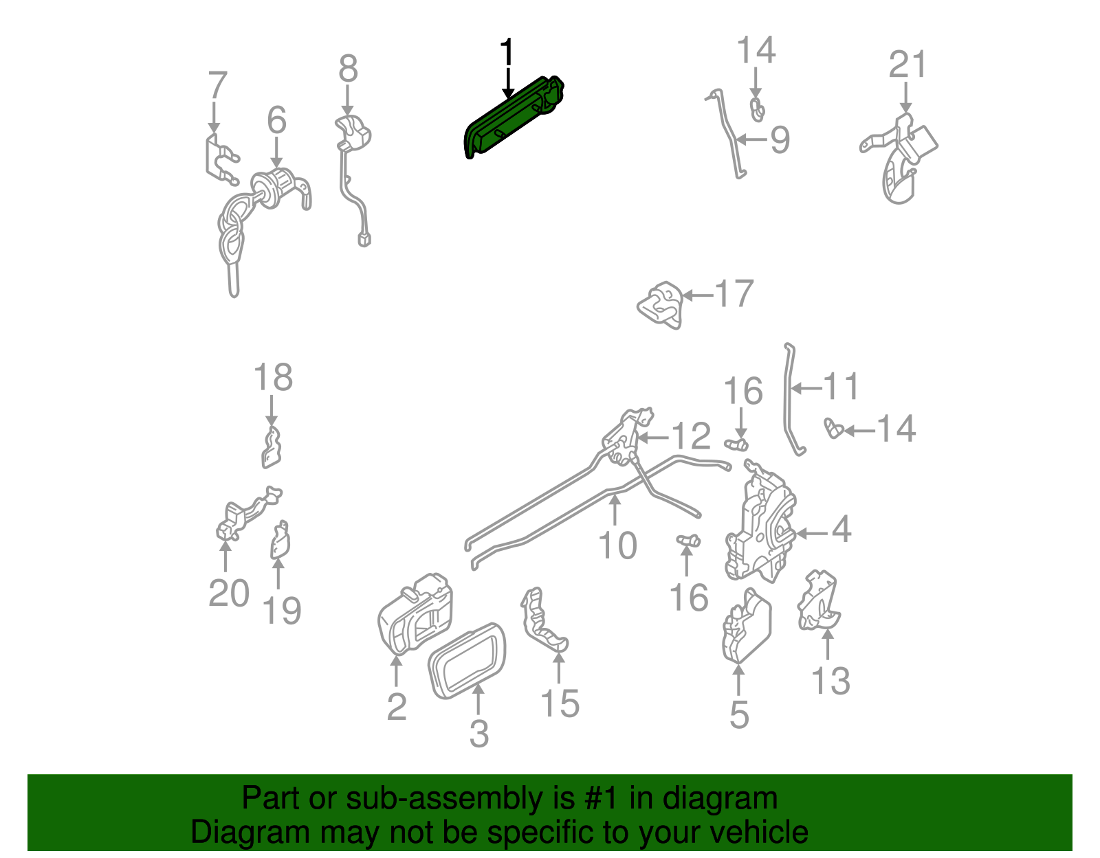 1998-2004 Nissan Handle, Outside 80606-3S500 | Sullivan Brothers Nissan