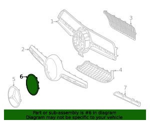 000-888-05-00 - Grille Emblem 2019-2023 Mercedes-Benz | Mercedes-Benz ...