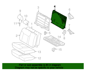 2013-2015 Toyota Tacoma Seat Back Panel 71701-04021-B1 | OEM Parts Online