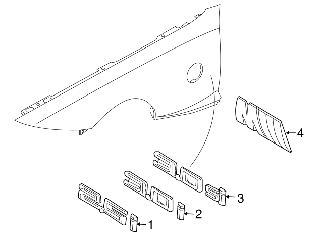 Genuine BMW 51-14-7-114-725 | Nameplate | FREE Shipping on Most Orders ...