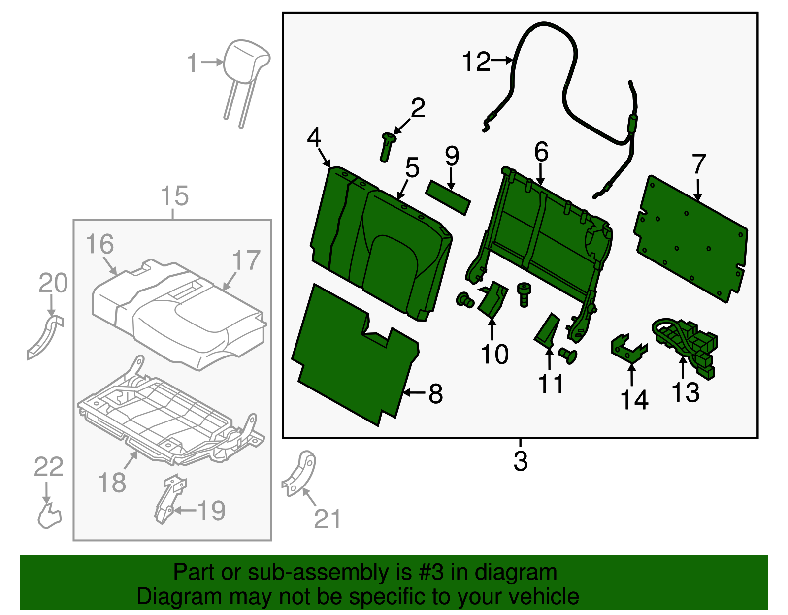 2017-2020 Nissan Armada Seat Back Assembly 89650-5ZM1B | Ziegler Nissan ...