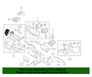 96944-1JA0A - Shift Indicator 2011-2017 Nissan Quest | Nissan Parts ...