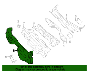 2009-2023 Mopar Engine Compartment Insulation 68370296AA | Mopar Parts ...