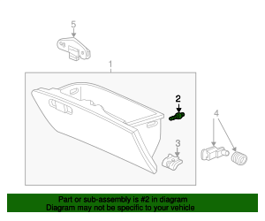 66418-SB2-000 - Glove Box Assembly Stopper 1988-2015 Honda | Honda ...