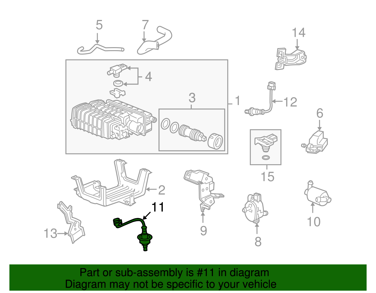 36531-R40-A01 - Oxygen Sensor 2008-2012 Honda | Honda Parts Online