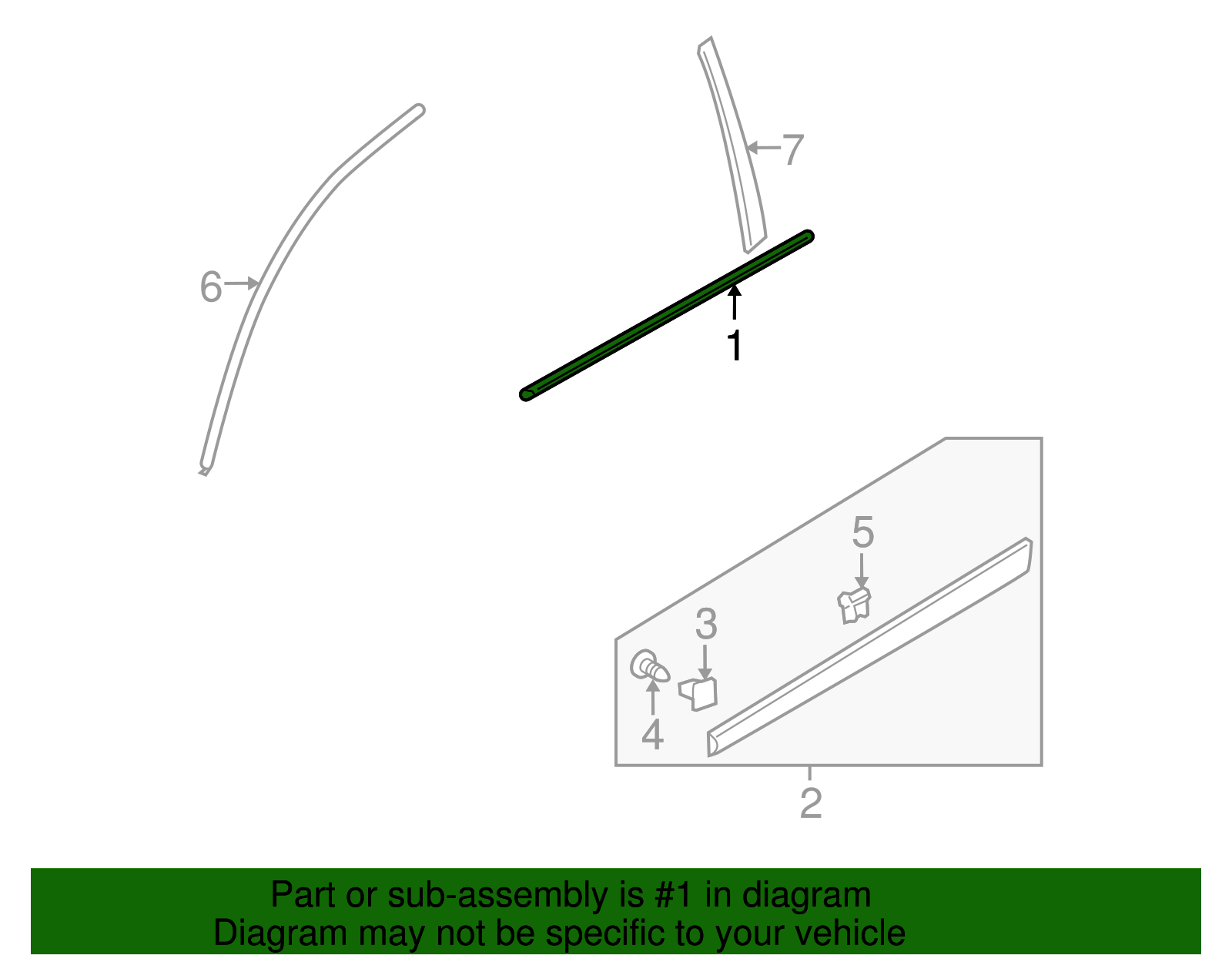 82210-1G000 - Belt Weather-Strip 2006 Kia | Kia.Parts Store