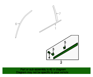 87721-1G600 - Body Side Molding 2010-2011 Kia | Kia.Parts Store