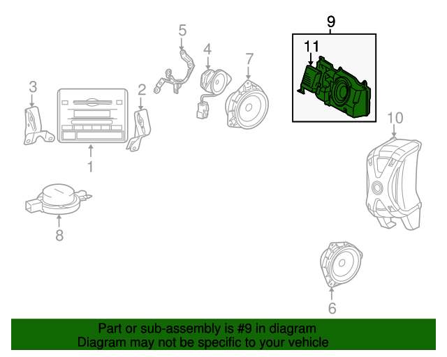 86150-04051 - Speaker 2009-2015 Toyota Tacoma | AutoNation Parts