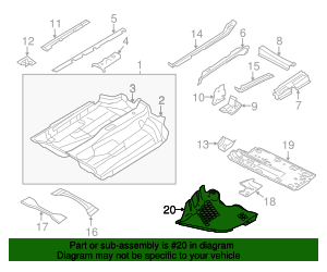 2005-2014 Volkswagen Jetta Under-Body Shield 1K5-825-205-C | vwpartscenter