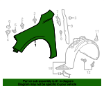 2016-2025 Chevrolet Malibu Fender(replaces part number 84029562 ...